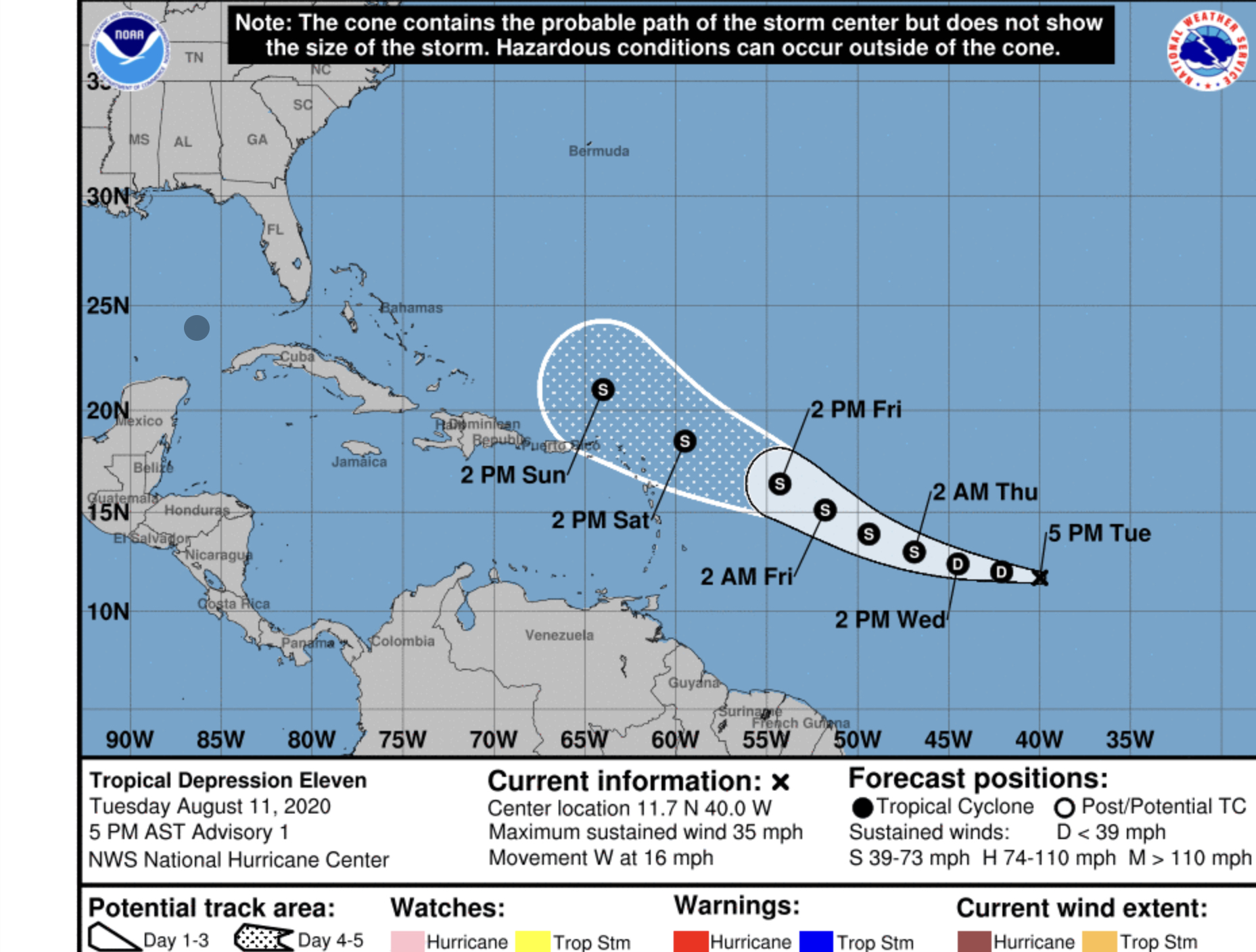 TROPICAL DEPRESSION! Wave Becomes Tropical Depression 11, It’s One To ...
