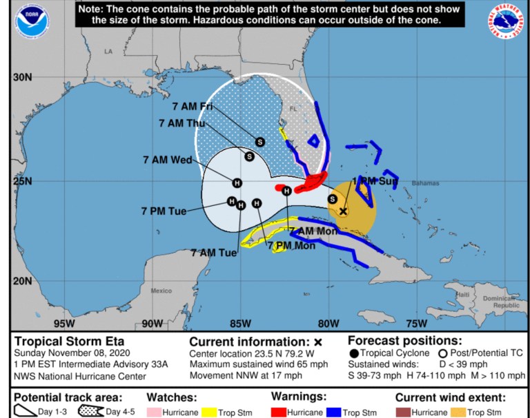 HURRICANE CENTER BULLETIN: Tropical Storm Conditions In South Florida ...