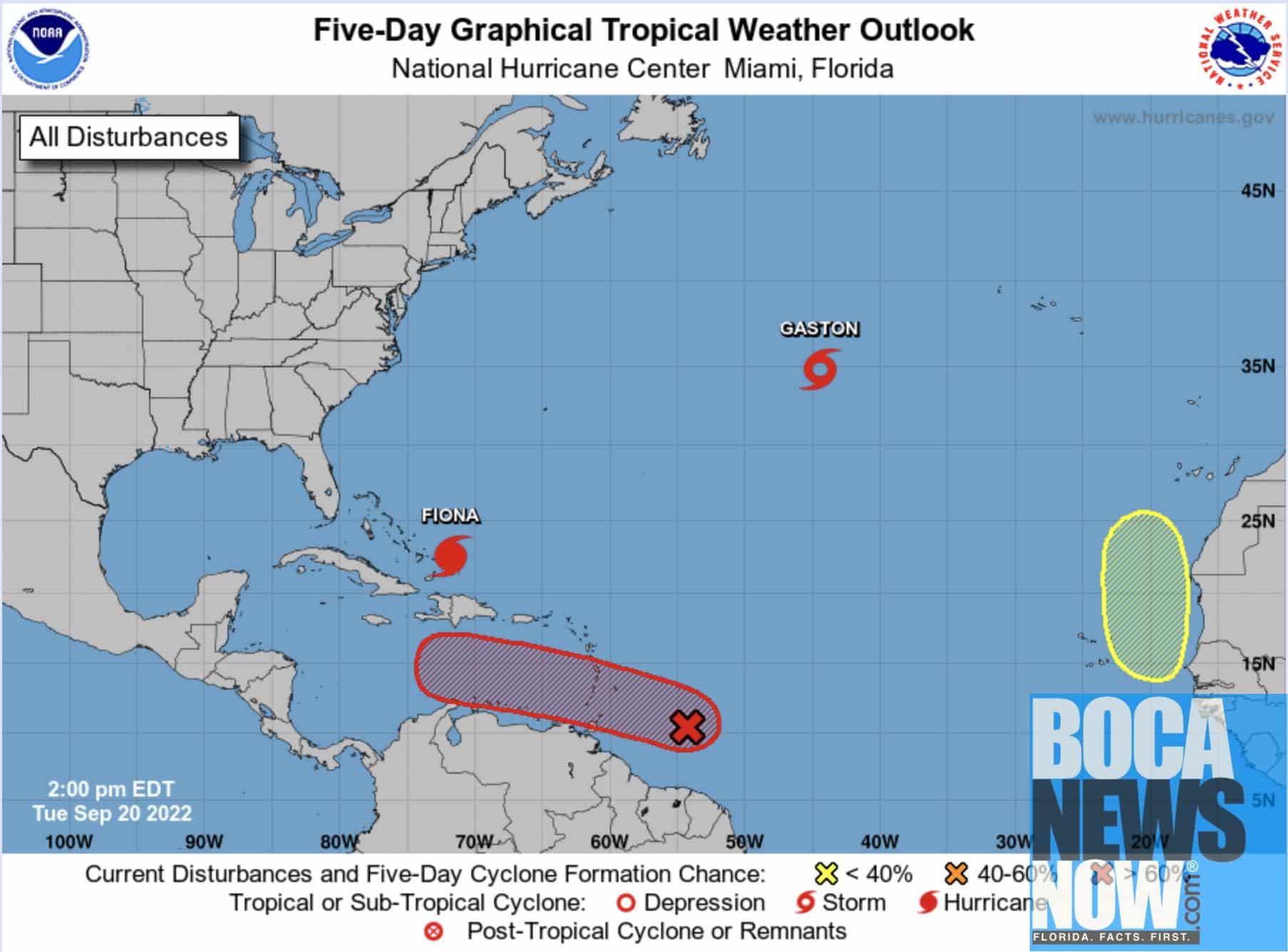 TROPICAL STORM GASTON FORMS, FIONA STRONGER, NEW SYSTEMS EAST OF ...