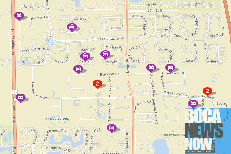 COPS: SEVEN BRIDGES, BOCA BRIDGES, DAKOTA, LOTUS RESIDENTS "LOCK YOUR ...