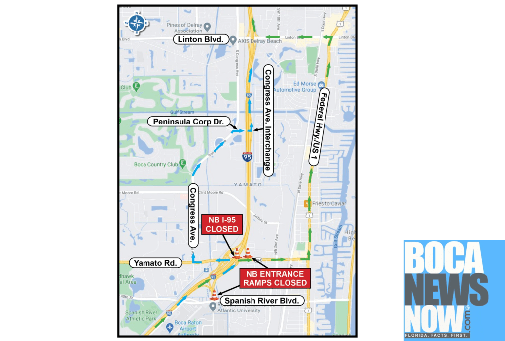 TRAFFIC ALERT: I-95 To Close, FDOT Issues Advanced Warning For Boca ...