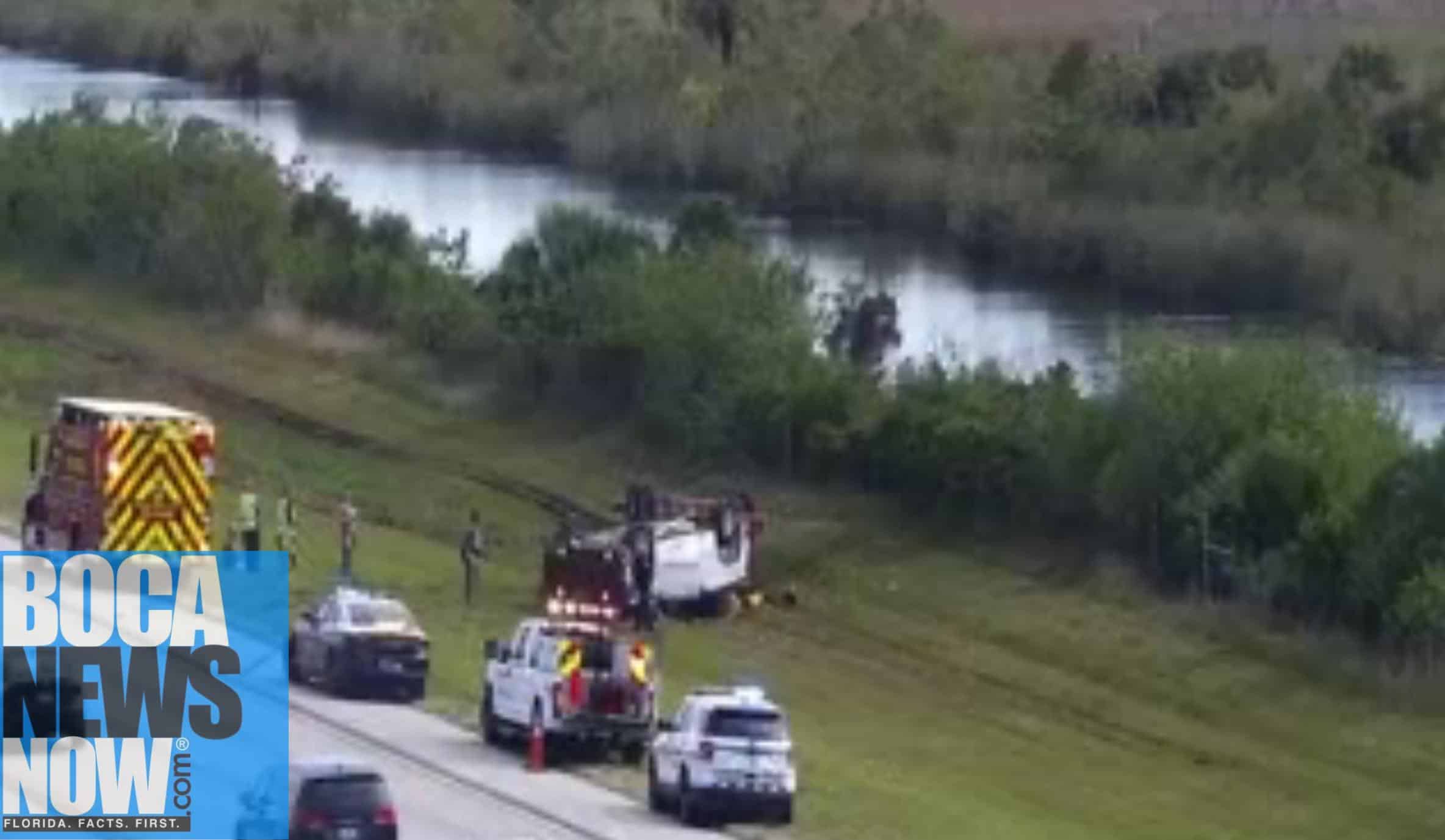 Overturned Truck Slowing Traffic On Alligator Alley - BocaNewsNow.com
