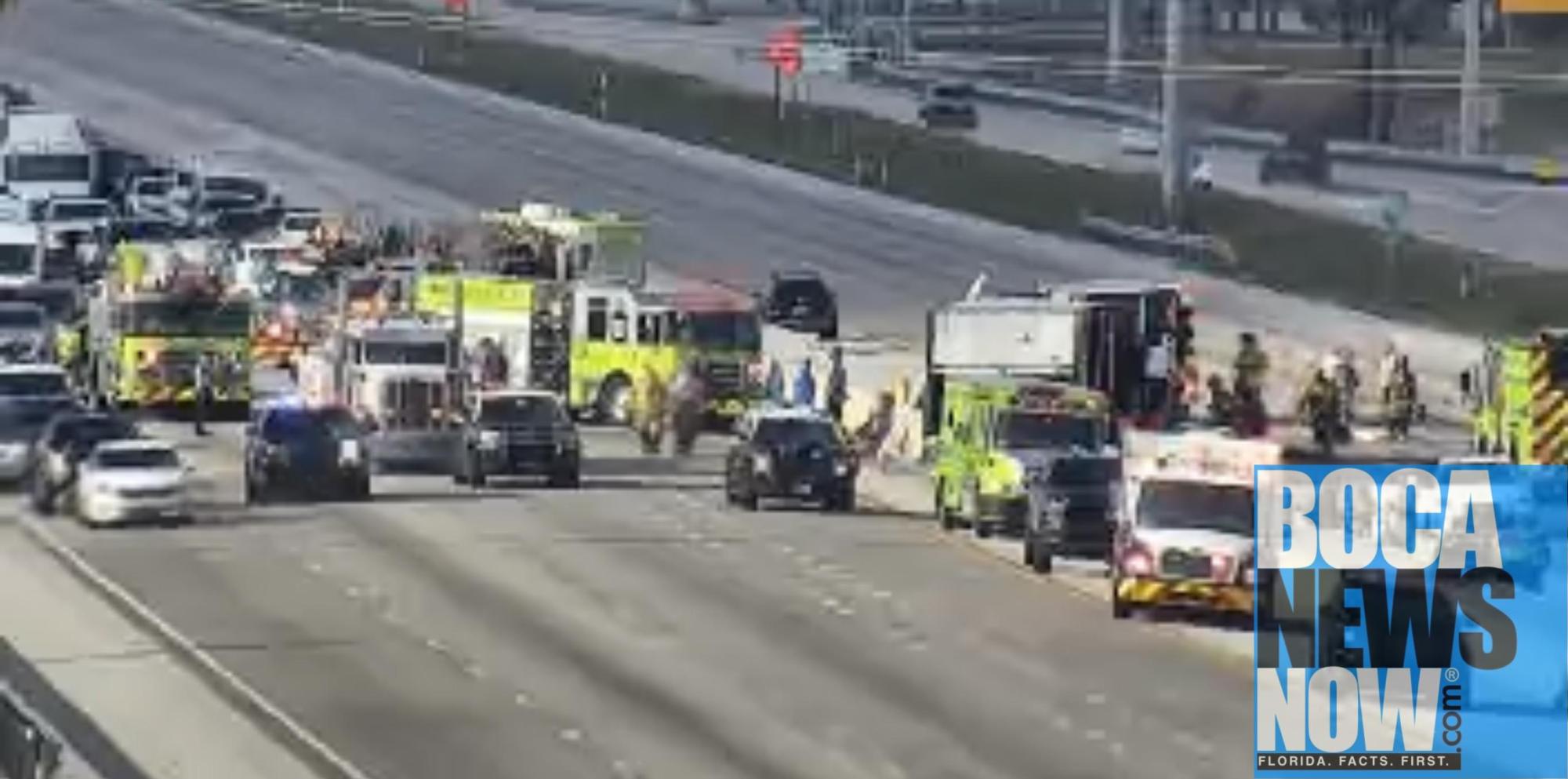 Major Florida Turnpike Crash With Fire, Massive Delays - BocaNewsNow.com