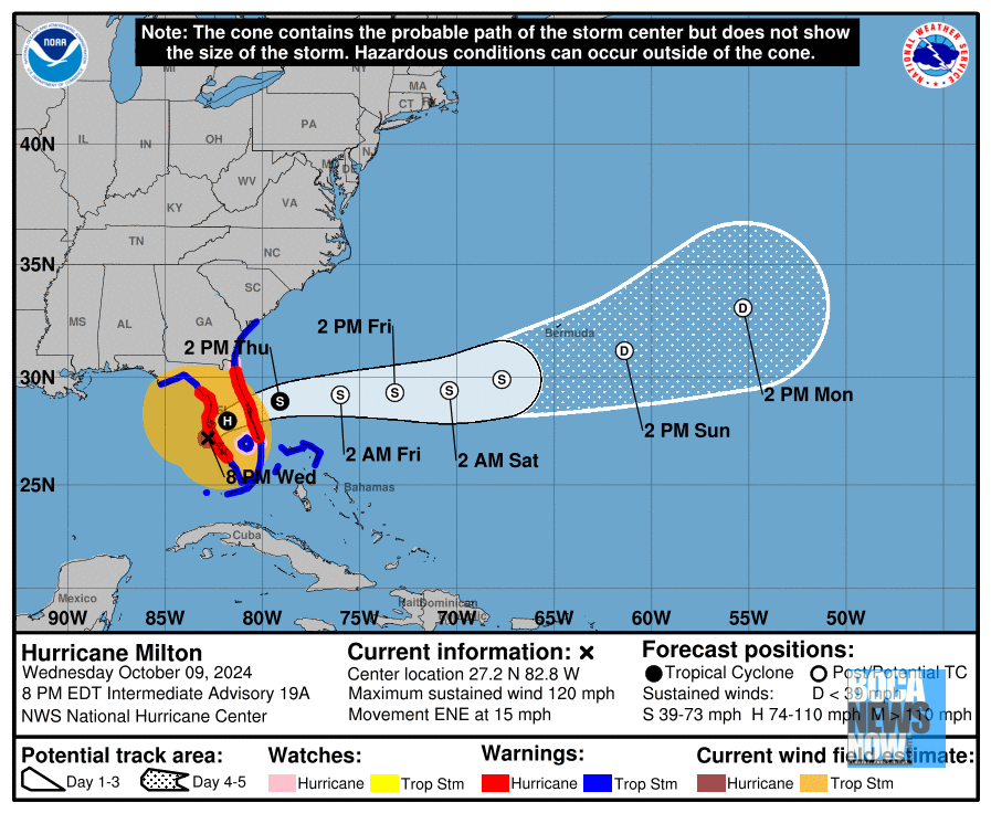 LANDFALL: Florida Officials Say Milton Ashore Near Venice - BocaNewsNow.com