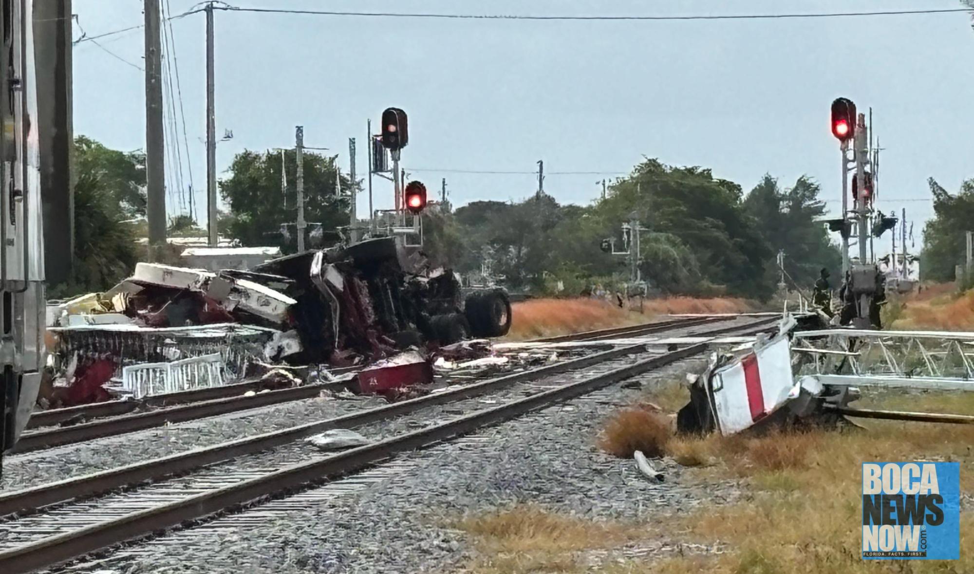 BRIGHTLINE TRAIN SLAMS INTO FIRE TRUCK IN DELRAY BEACH - BocaNewsNow.com